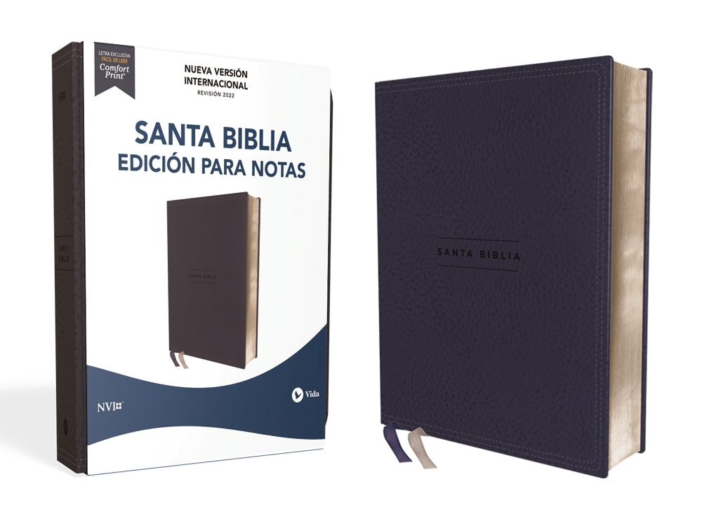NVI, Santa Biblia, Revisión 2022, Edición para notas, Leathersoft, Azu ...