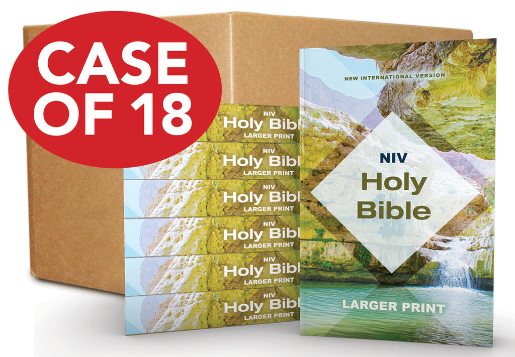NIV, Holy Bible, Larger Print, Economy Edition, Paperback, Case of 18 ...